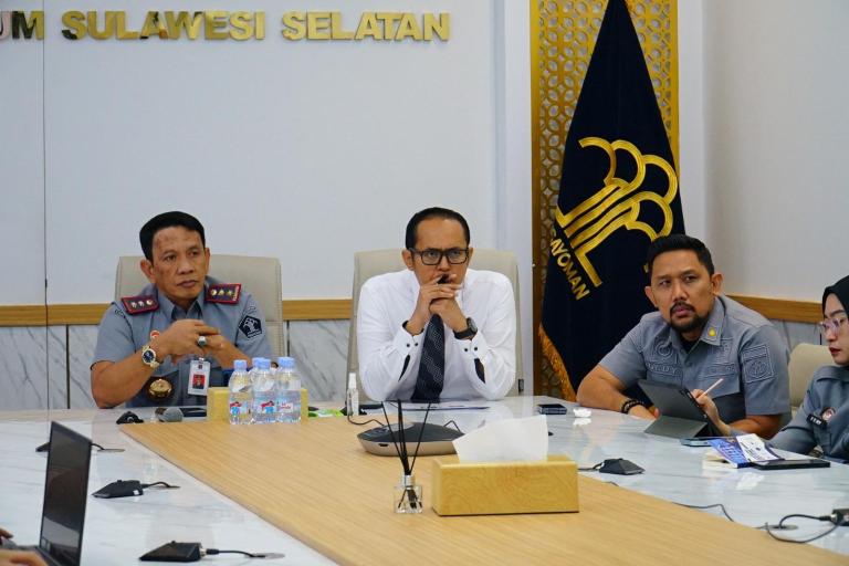Kanwil Kemenkum Sulsel Ikuti Entry Meeting Pemeriksaan BPK Secara Virtual